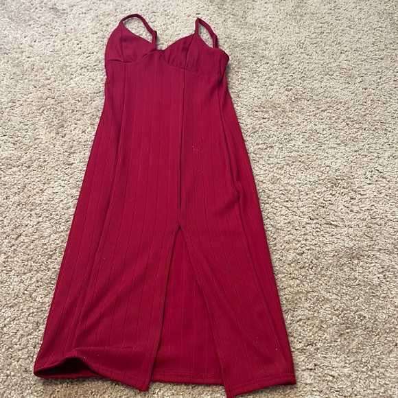 Forever 21 | Dresses | Red High Slit Dress | Poshmark